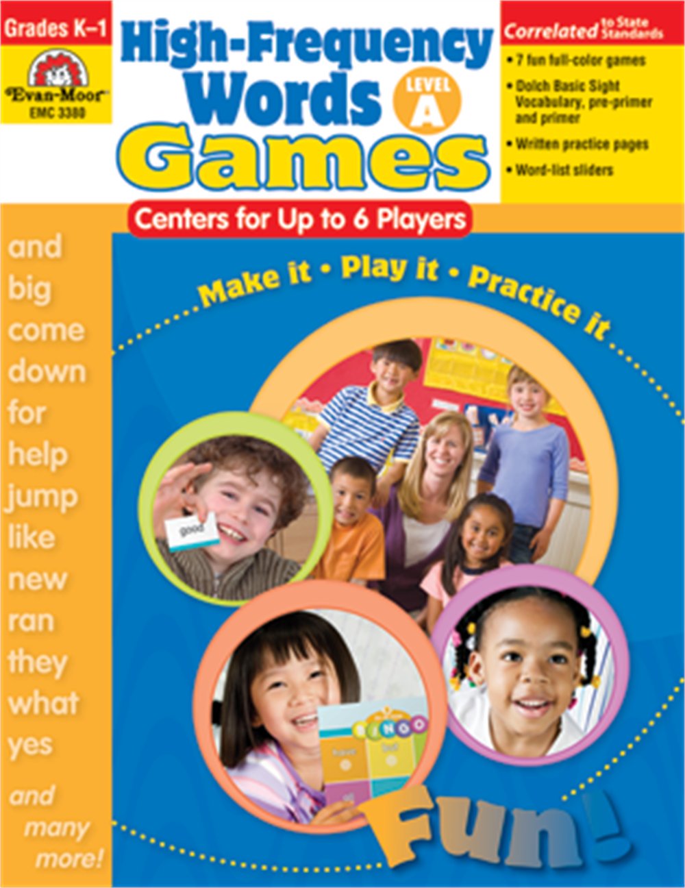 High-Frequency Words Games, Level A: Centers for Up to 6 Players ...