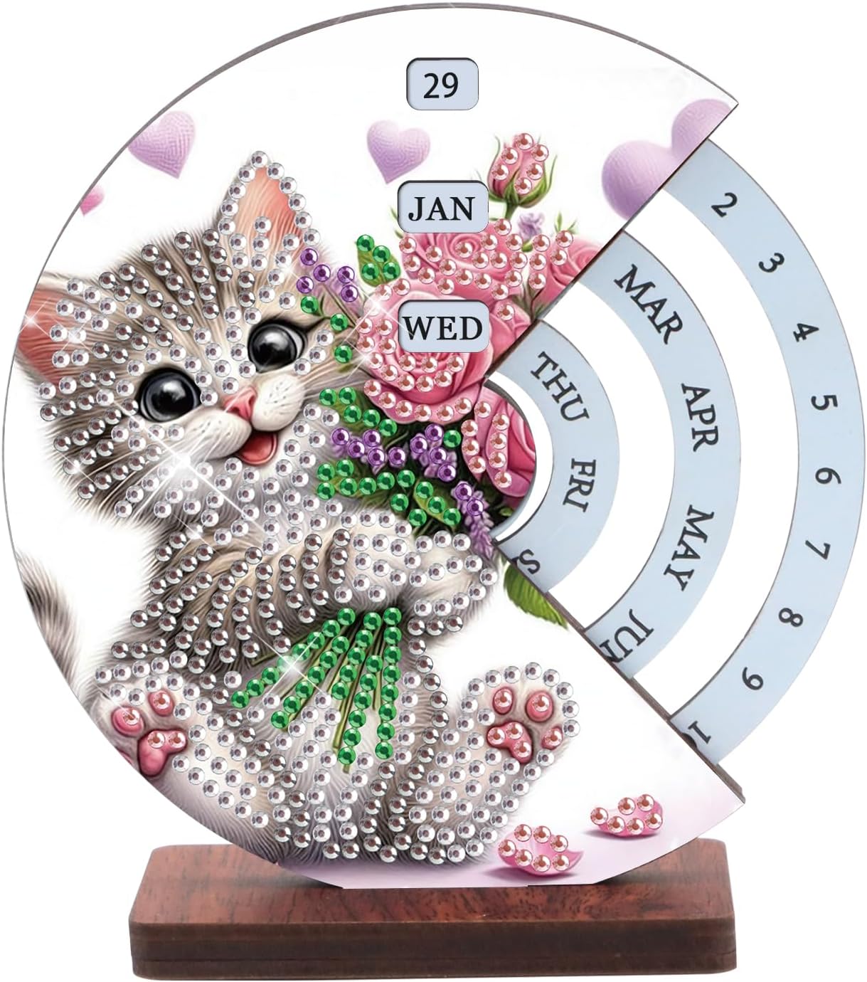 Amazon.com: AiYuanzsh 3D Diamond Art Tabletop Perpetual Calendar Kit ...
