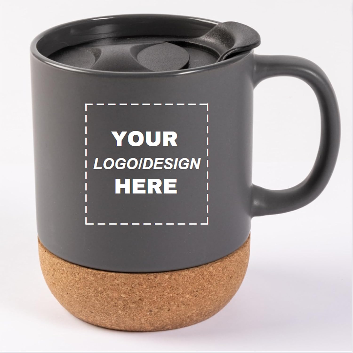 Amazon.com | Custom Insulated Ceramic Mug with Cork Bottom 12 Oz, Set ...