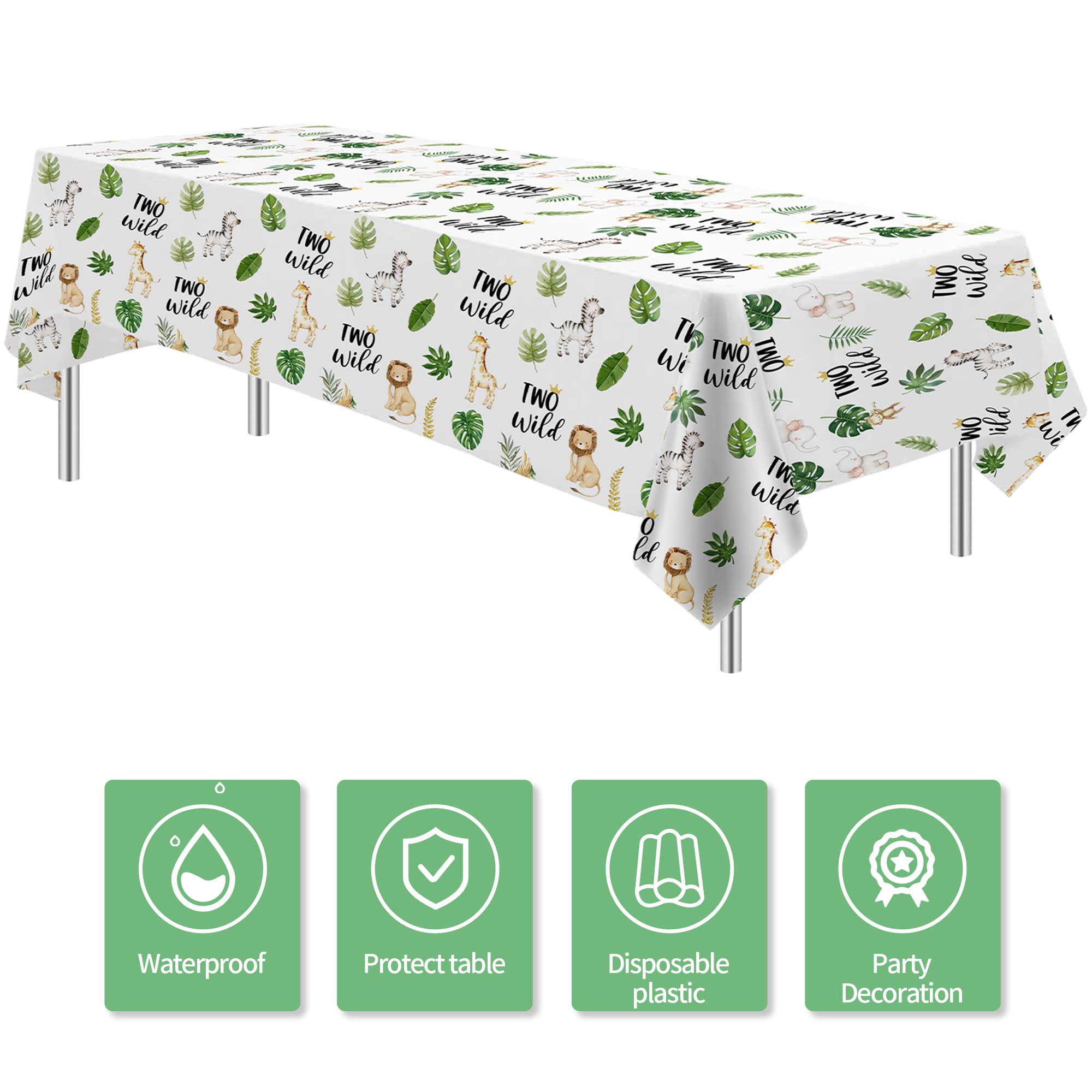 Safari Jungle Coloring Tablecloth (2-Pack) - 54"x88" Kids Activity ...