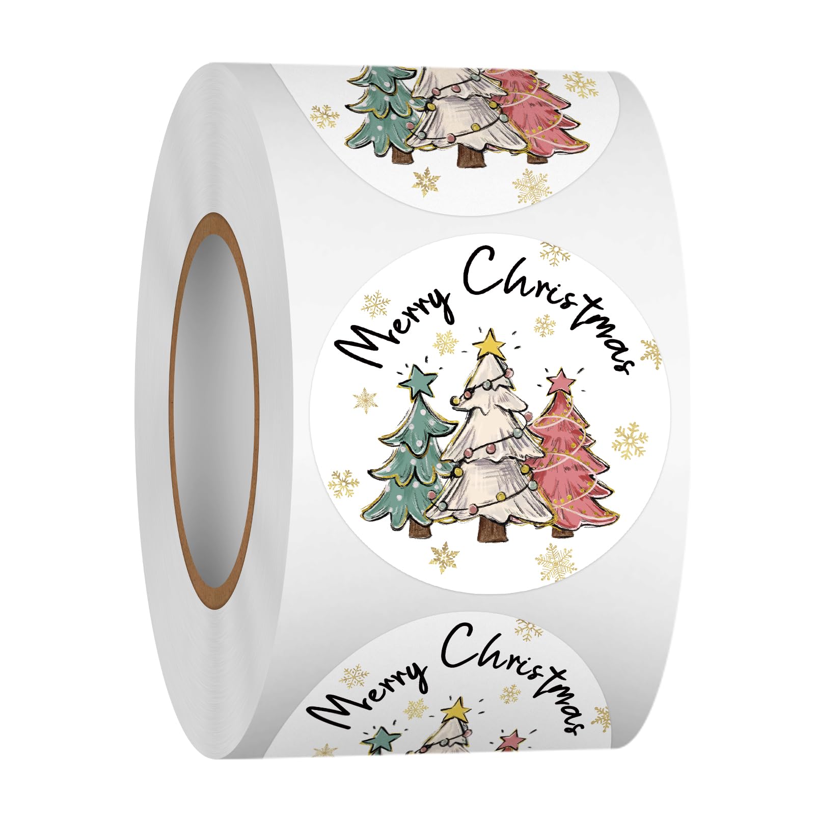 Amazon.com : Heyfibro 1.5 Inches Christmas Sticker Roll, 500 Pcs Merry ...