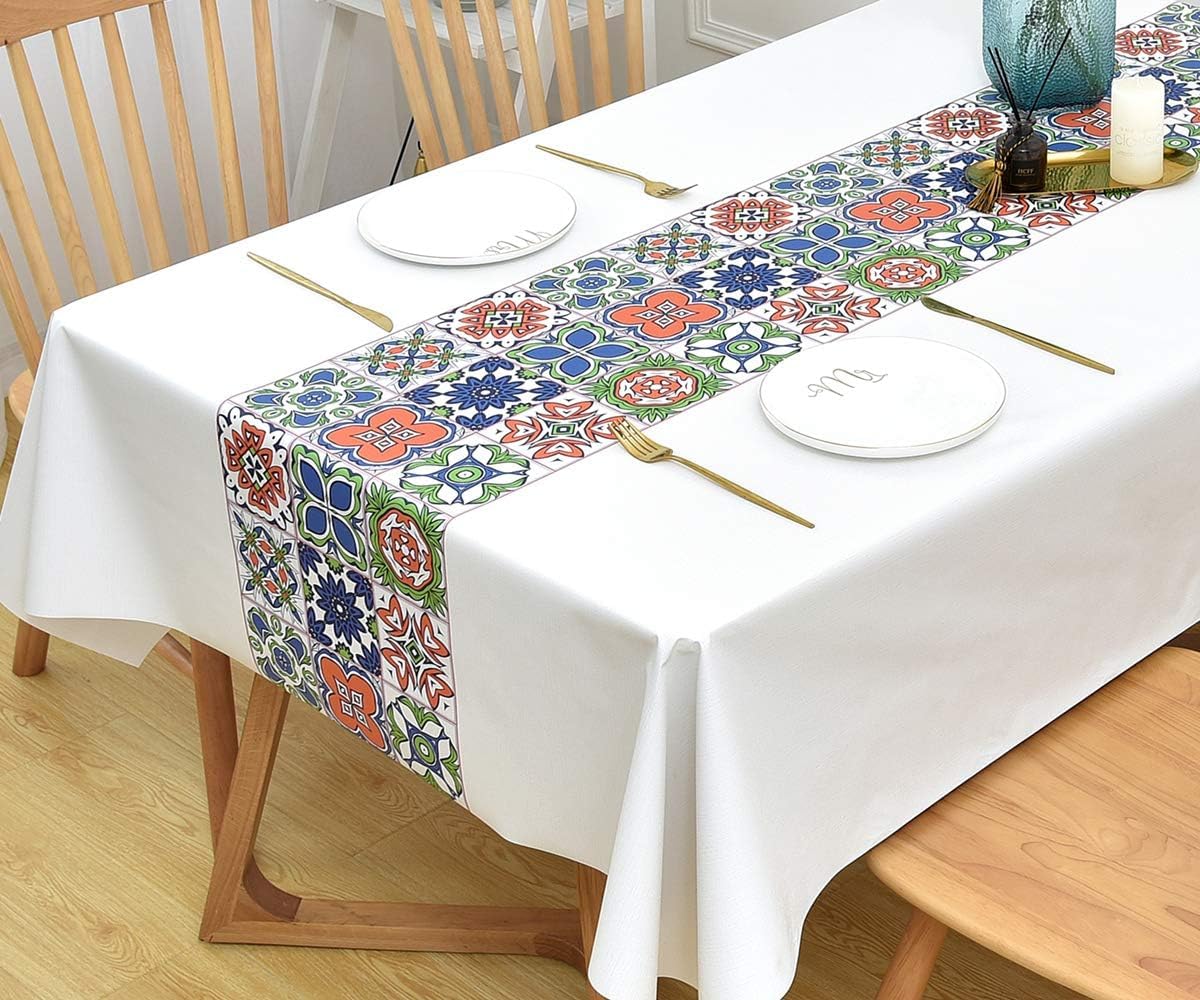 Amazon.com: Yofori Table Cloth for Rectangle Table Heavy Duty Vinyl ...