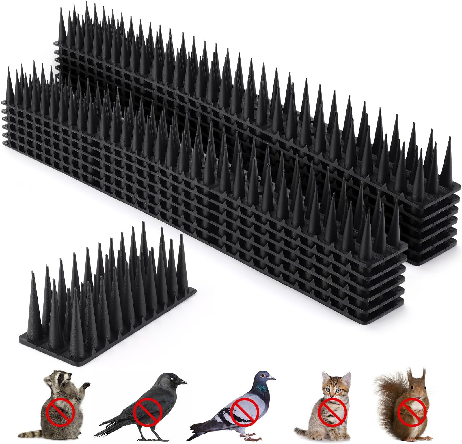 Amazon.com : GOKU 12-Pack Pigeons Bird Spikes for Outside with 20 Cable ...