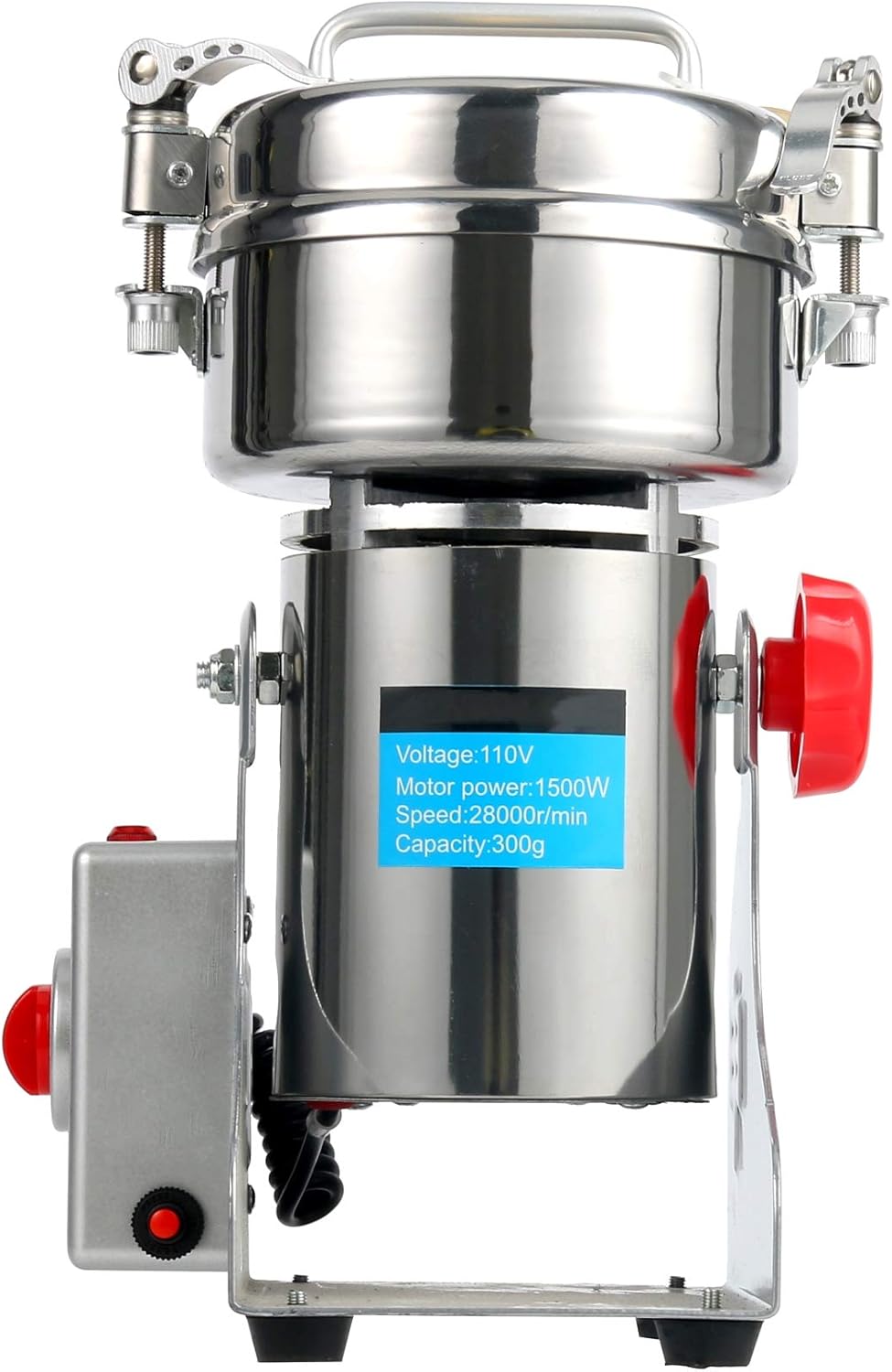 Amazon.com: YaeTek 110V 300g Stainless Steel Electric High-speed Grain ...