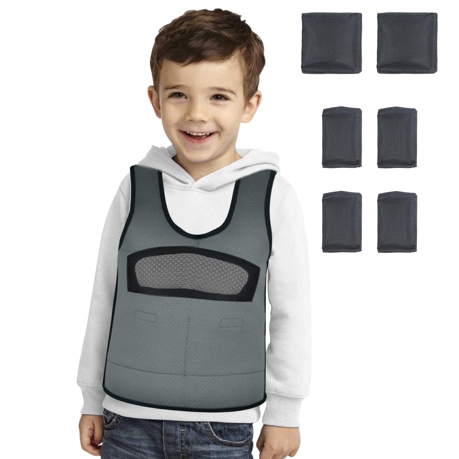 Amazon.com: Compression Vest for Kids-Grey, Weighted Vest for Kids ...