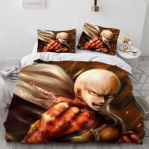 Amazon.com: NICHIYOBI Punch Hero Anime Saitama Bareheaded Duvet Cover ...