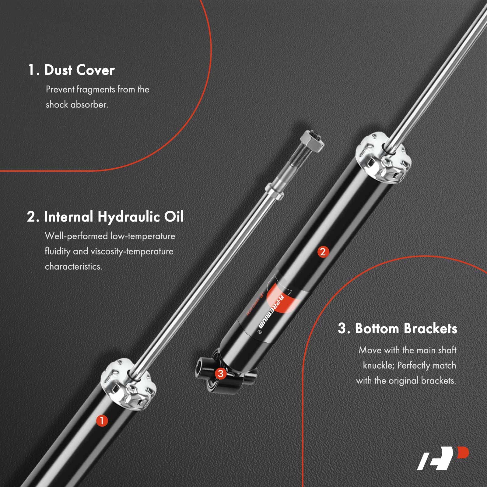 A-Premium Rear Pair (2) Shock Absorber Compatible with Scion xB 2008 ...