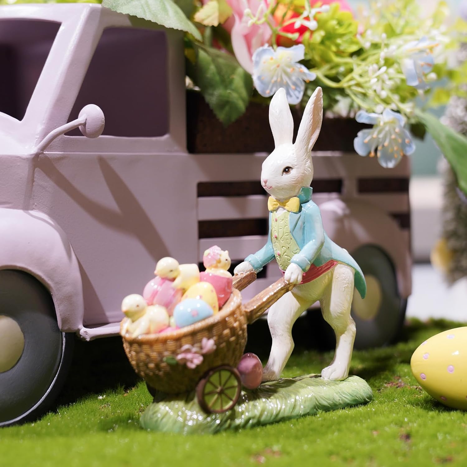 Amazon.com: Braxio Easter Party Decorations Bunny Décor - Resin Rabbit ...