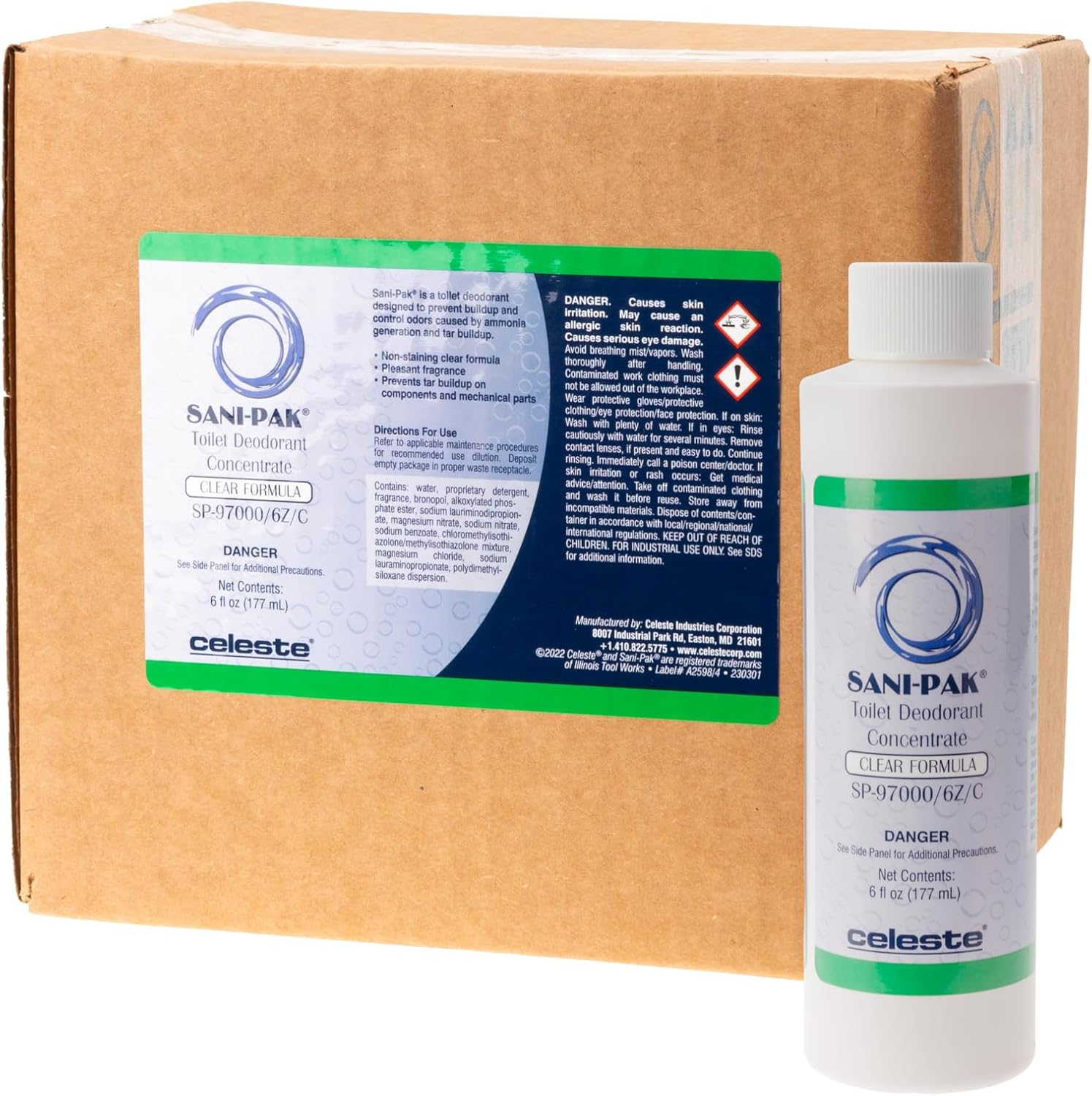 Amazon.com: Celeste SP‑97000/6Z/C Clear Liquid Lavatory Deodorant – (12 ...