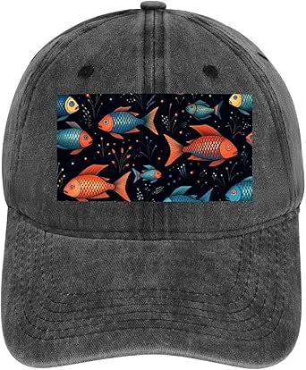Vibrant Little Fish Baseball Cap Women Men Golf Dad Hat Adjustable ...