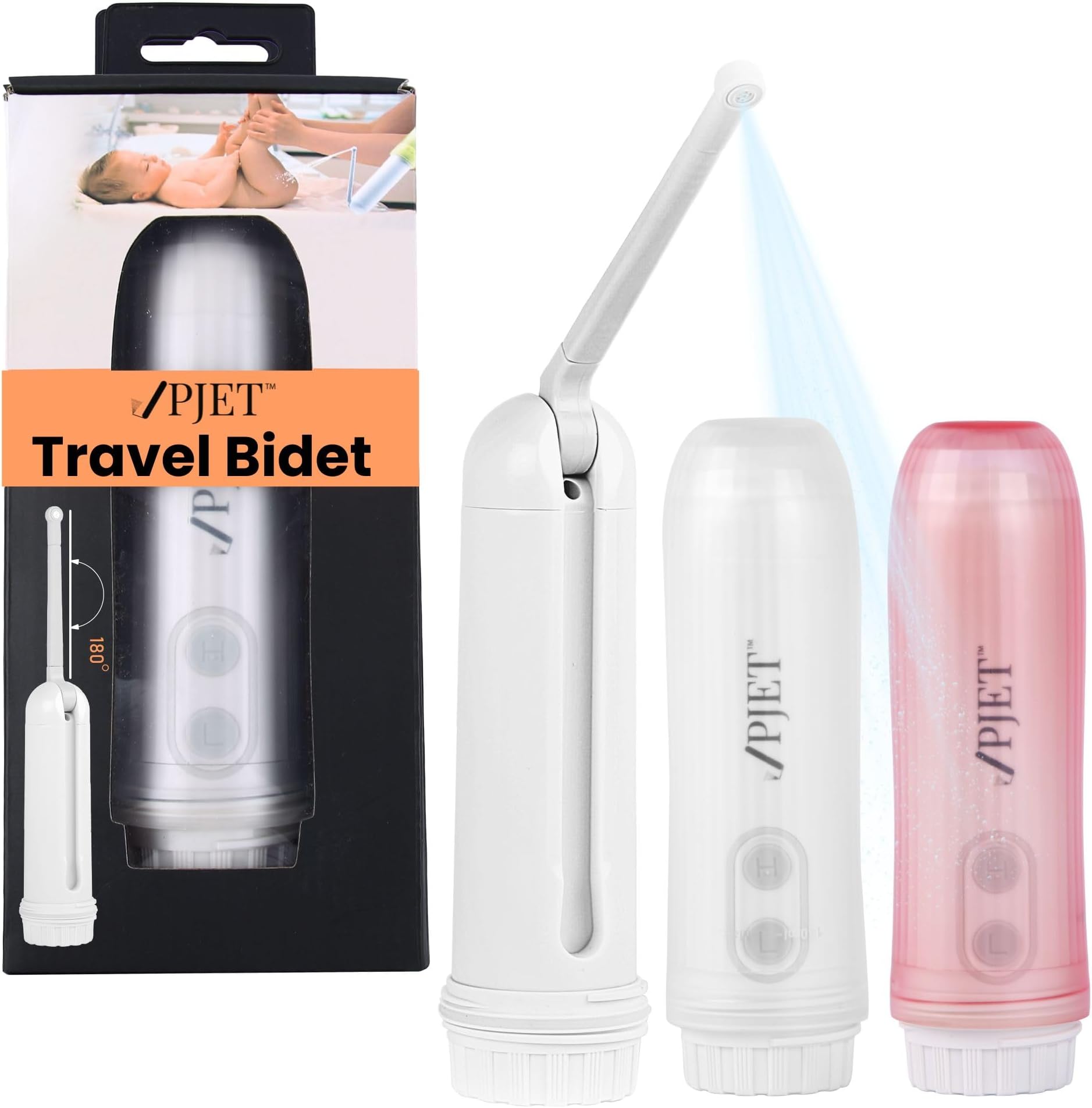 PJET MAX Portable Jet Spray (200ML) | Travel Bidet with USB-C Recharge ...