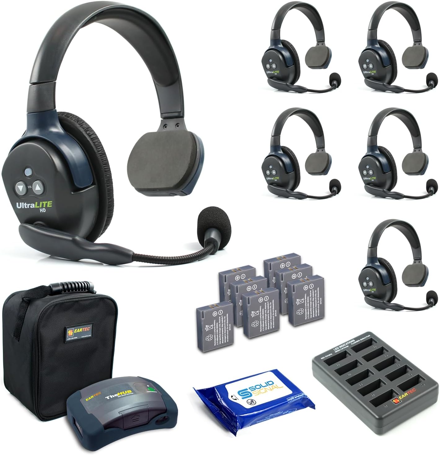 Amazon.com: Eartec HUB6S Ultralite Full Duplex Wireless Headset ...