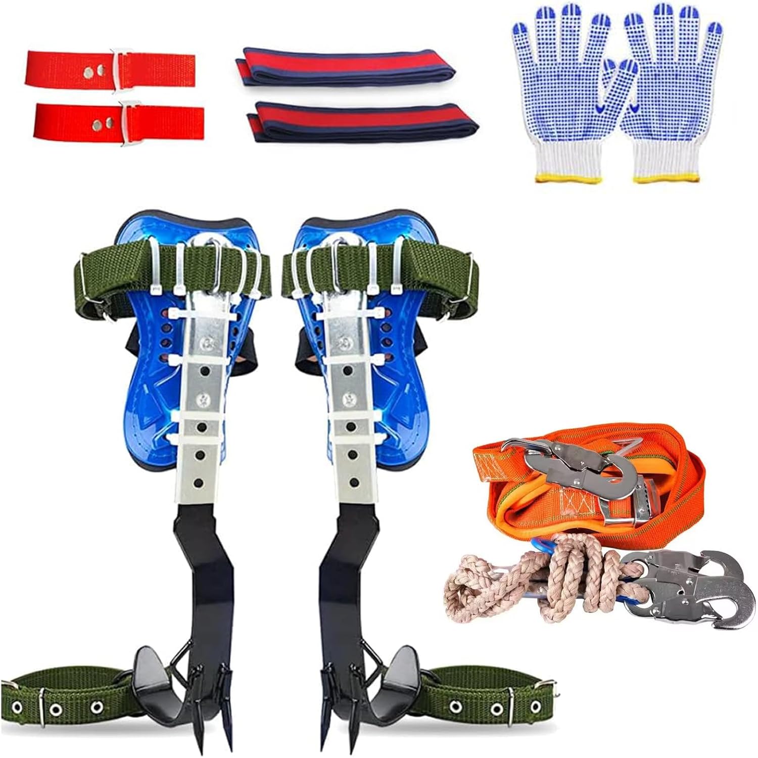 Amazon.com : EASELINE Tree Climbing Spikes Set, Adjustable Tree ...