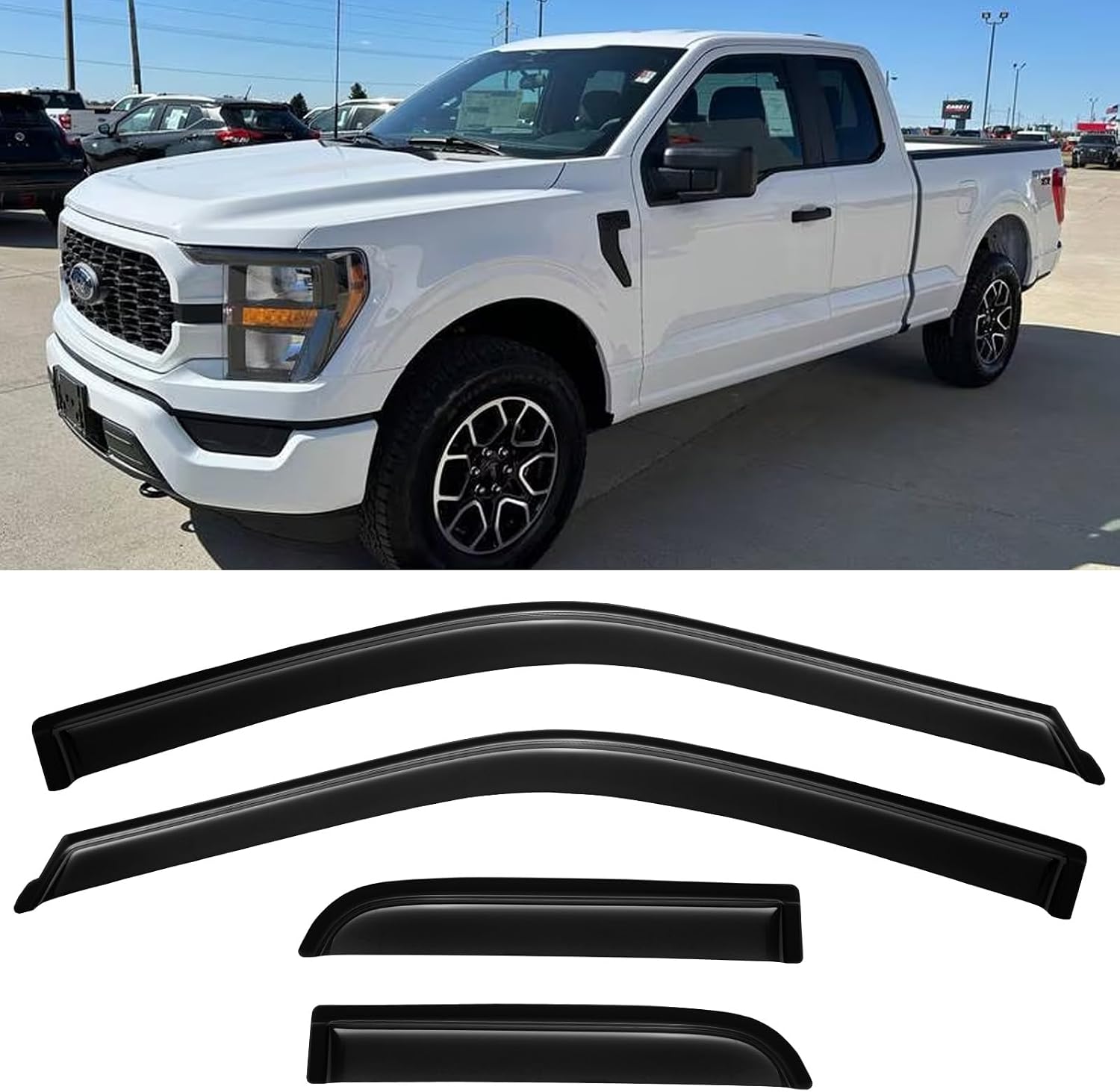 Amazon.com: Cxdar Window Rain Guards Vent Visors Shades for 2015-2023 ...