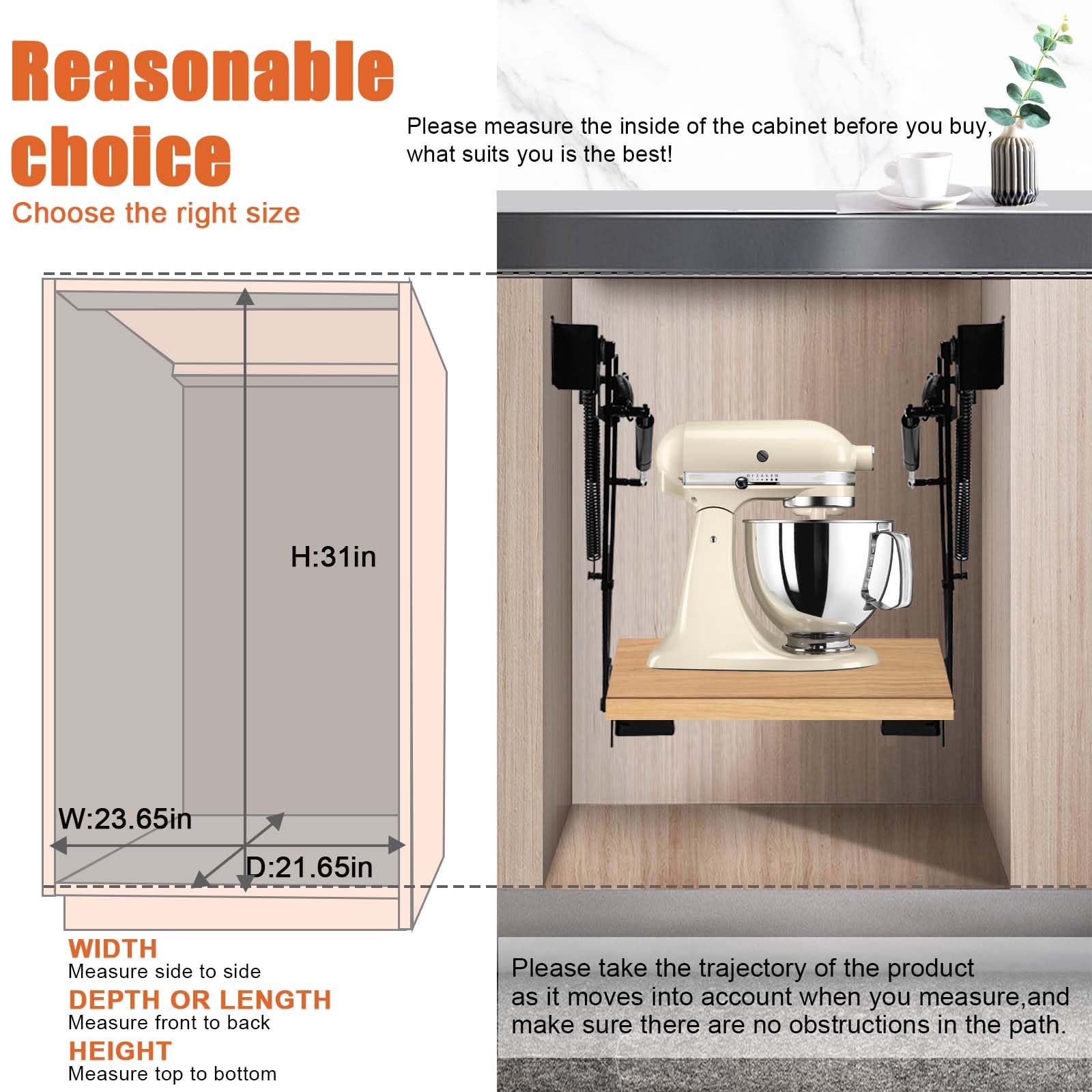 Snapklik.com : Zhenx New Upgrade Cabinet Appliance Lift For Cabinet ...