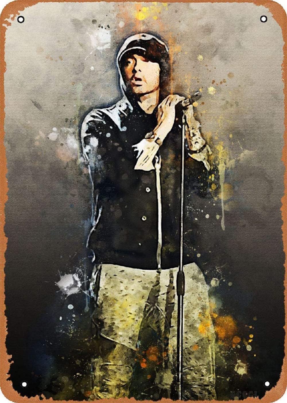 Amazon.com : GCOCL Watercolors A Rapper Plaque Poster Metal Tin Sign 8 ...