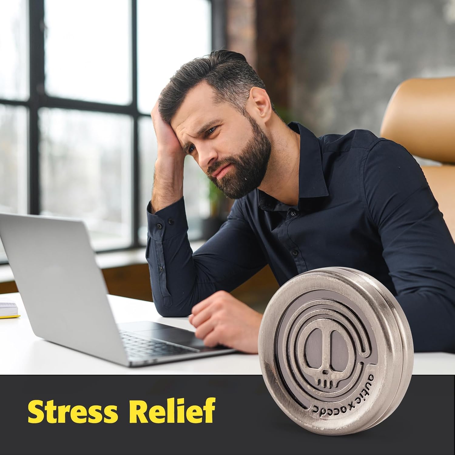 SOWSON Haptic Coin Fidget Slider, juguete de metal para ansiedad con ...