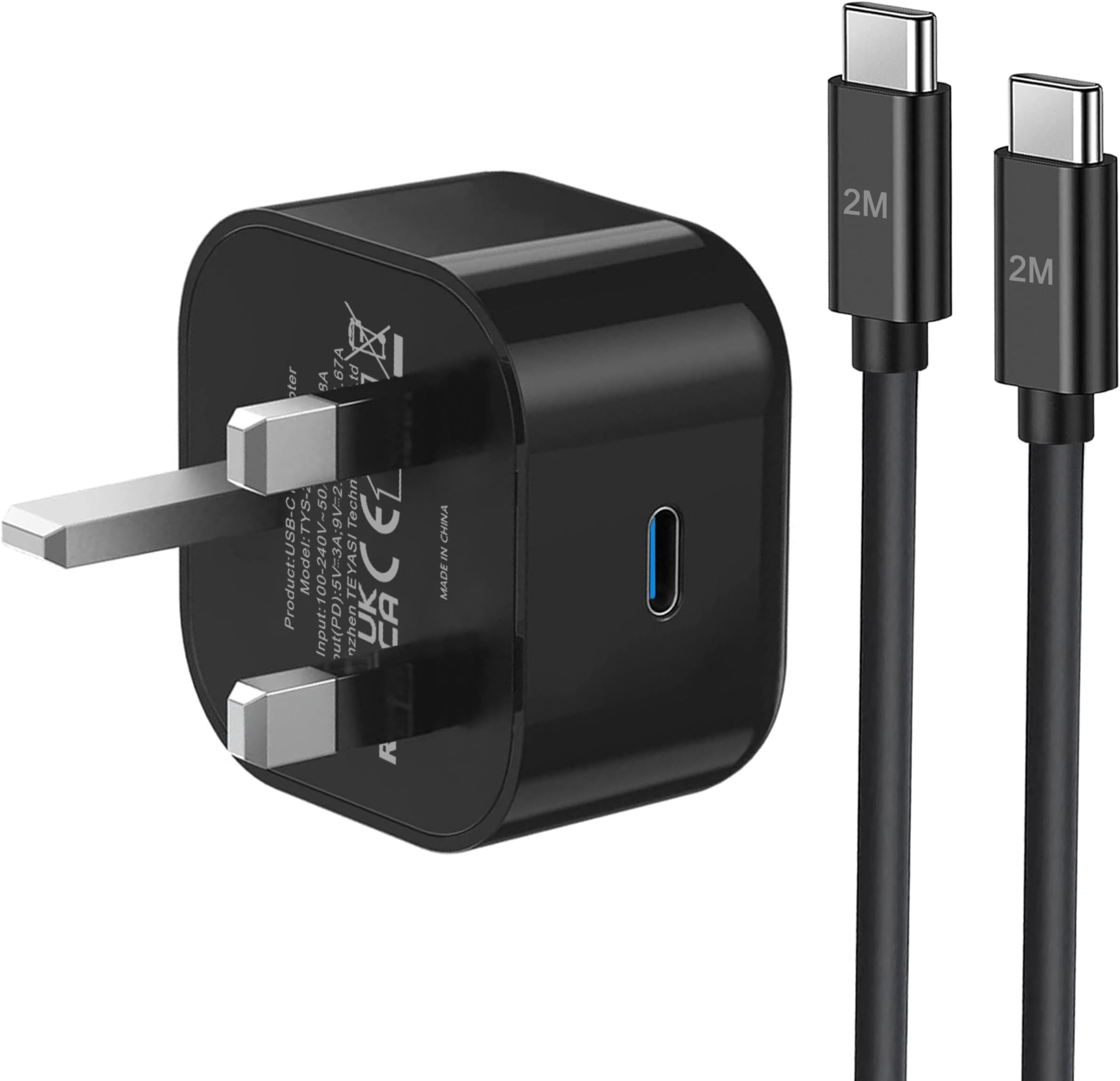 Samsung Fast Charger Cable and Plug,2 Pack Super USB C Plug and C to C ...