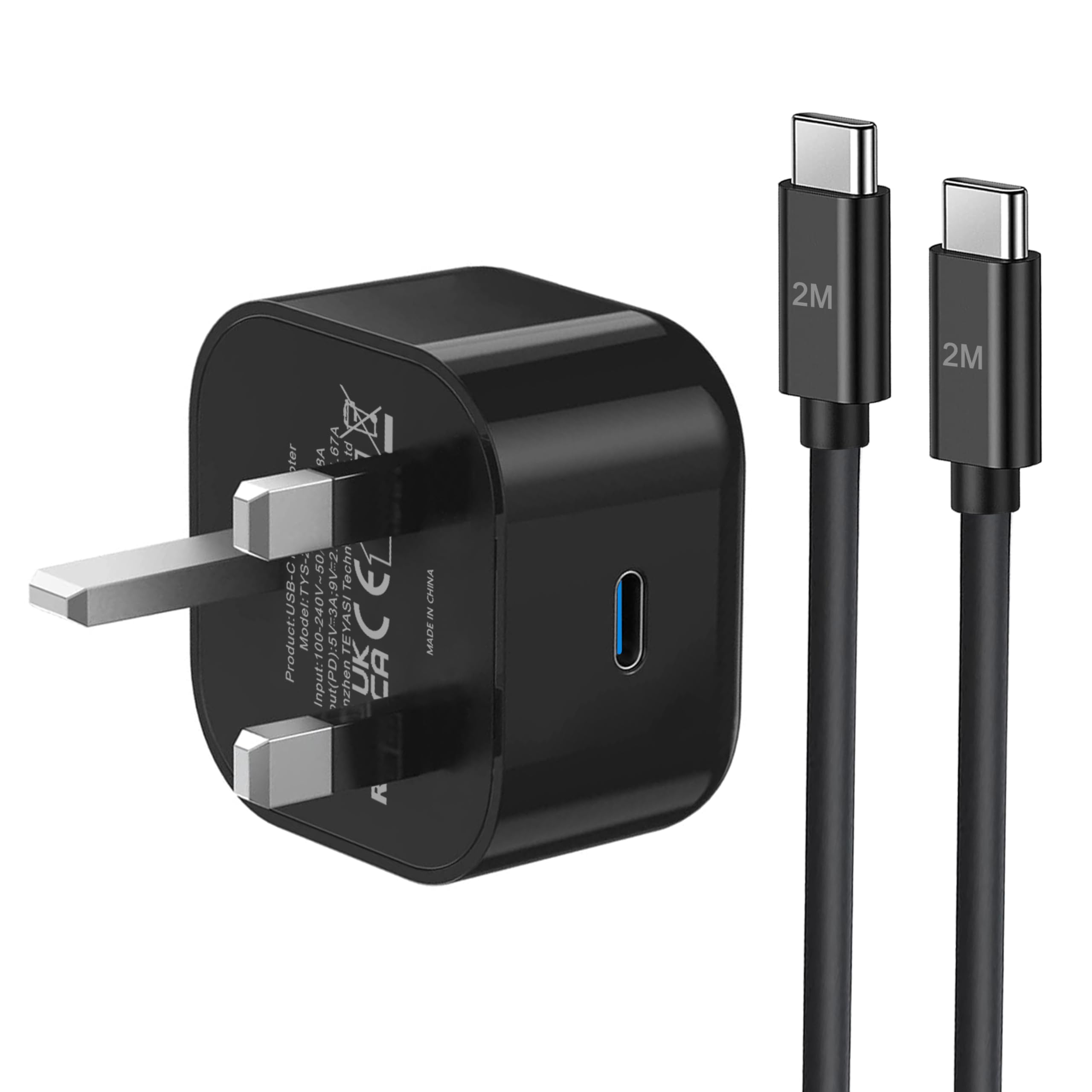 Samsung Fast Charger Plug and Cable 2M, USB C Samsung Plug with Type C ...