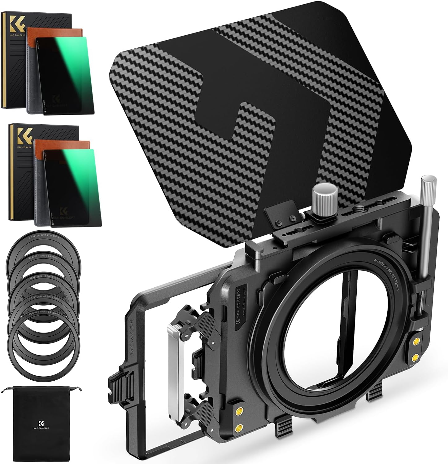 Amazon.com : DSLR Camera Matte Box + Square ND1.5 + Square ND1.2 (3 ...