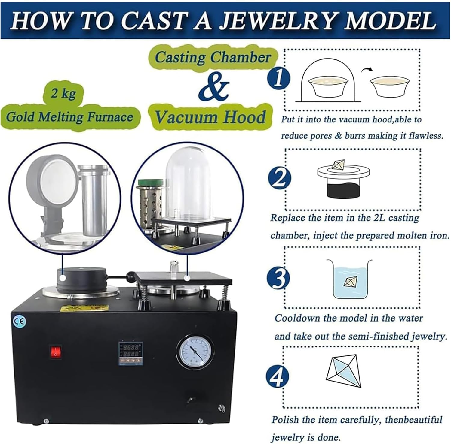 Vacuum Casting Machine, 2L Vacuum Investing Casting Sri Lanka | Ubuy