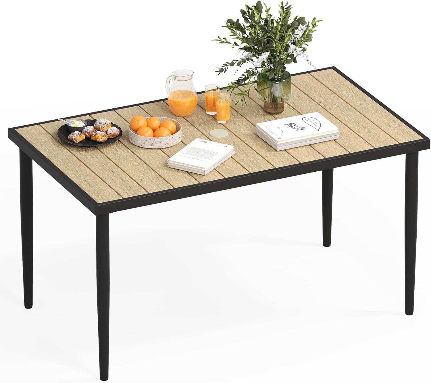 Amazon.com : YITAHOME Outdoor Patio Dining Table for 6, Outdoor ...