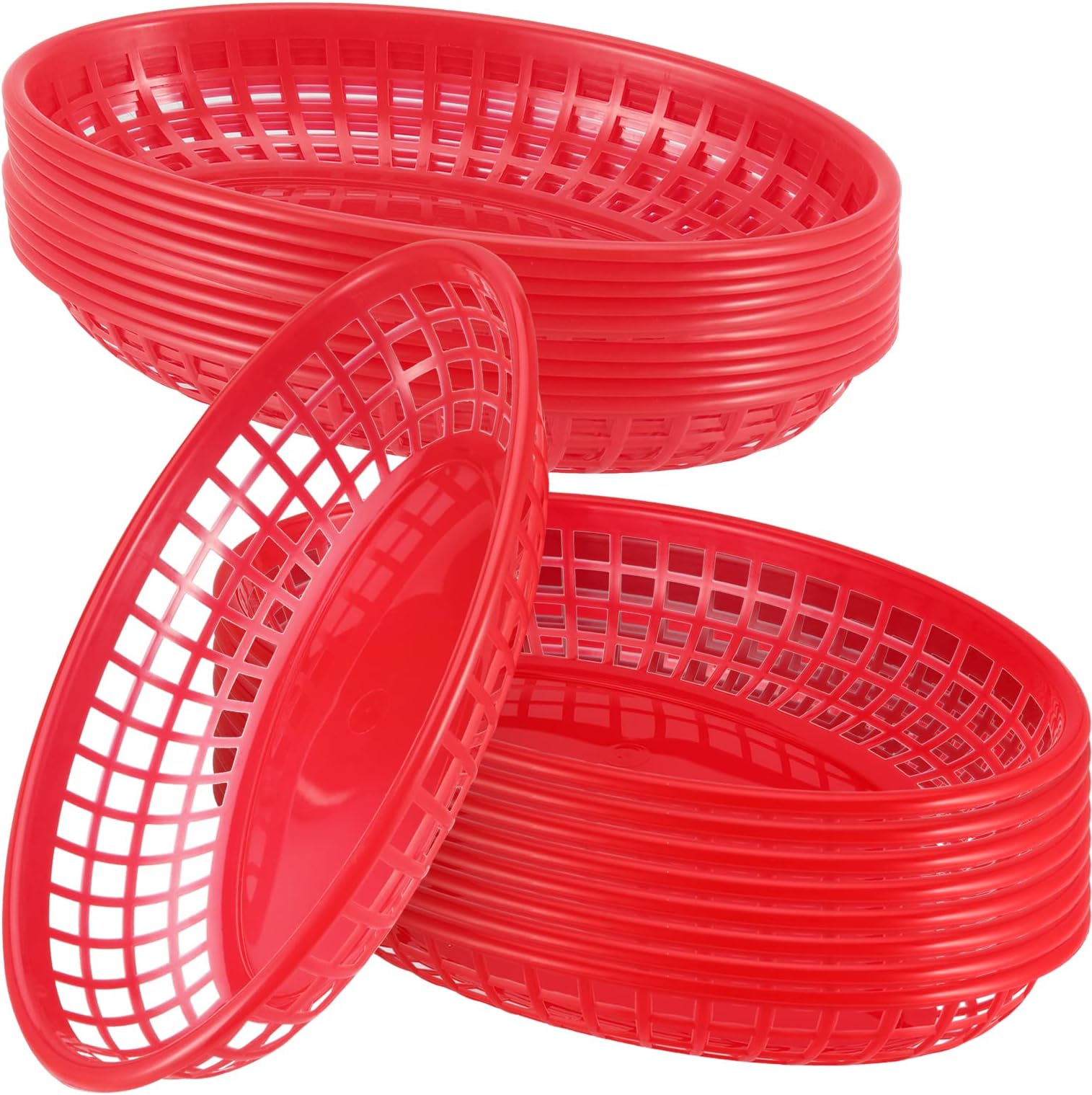 Amazon.com: HOZEON 24 Pack 10.5 x 7 Inches Fast Food Baskets, Plastic ...