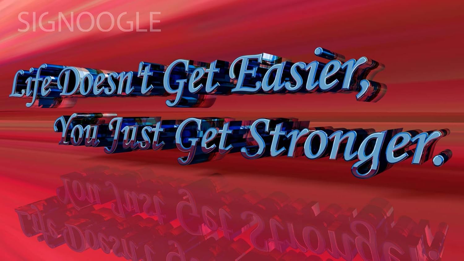 SIGNOOGLE Just Get Stronger Motivational Inspirational Wall Quotes ...