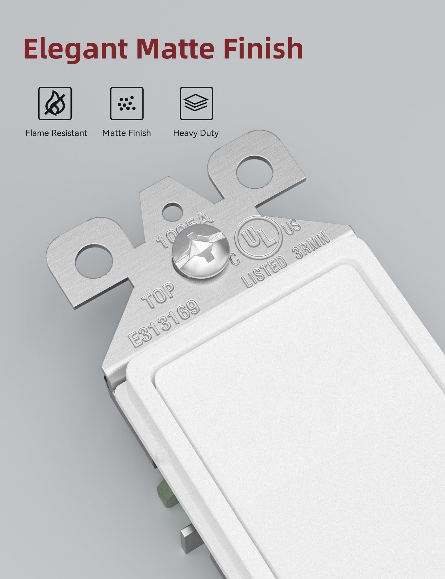 Snapklik.com : AIDA Matte White 3 Way Light Switch, Rocker Decorator ...