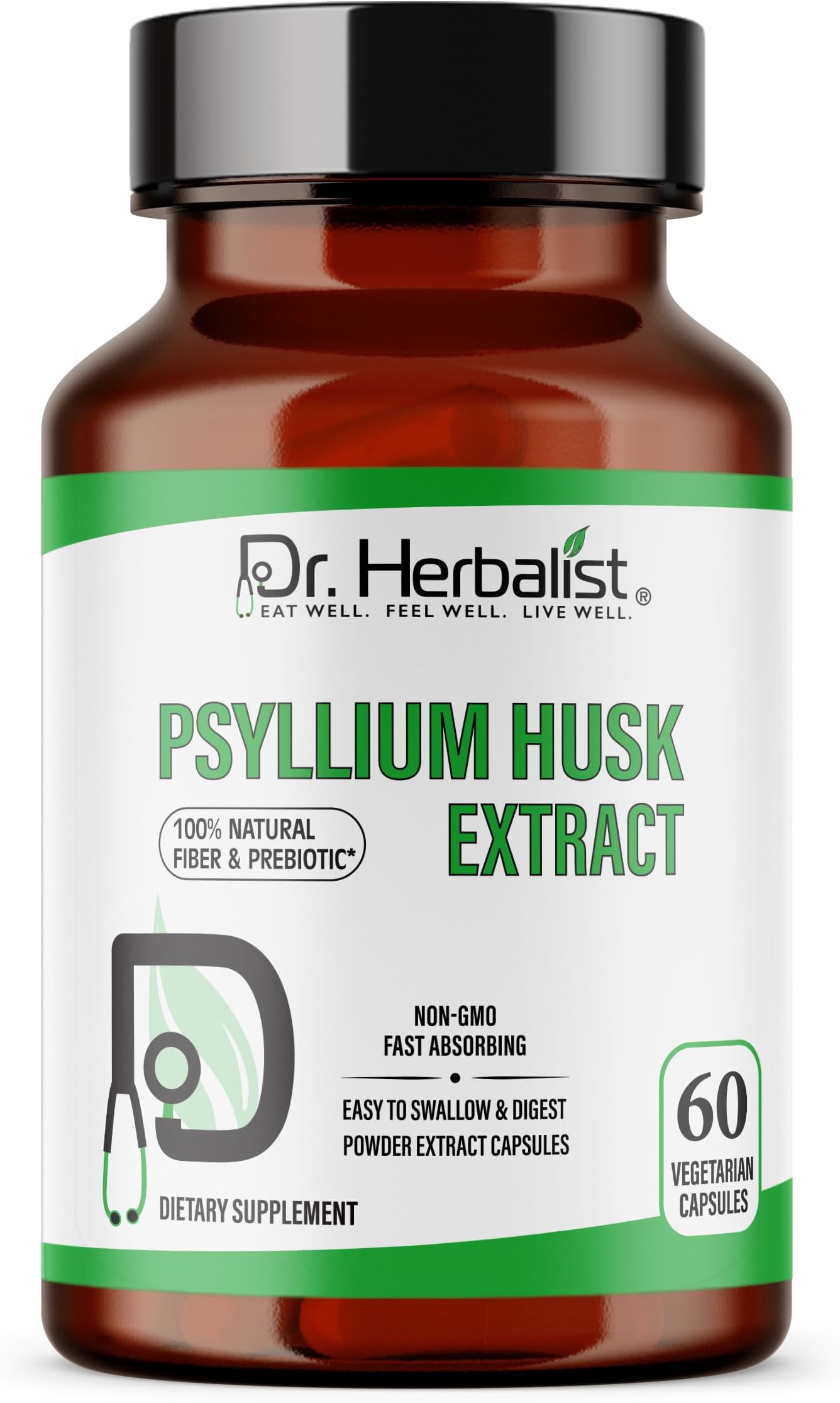 Amazon.com: Dr. HERBALIST Psyllium Husk Capsules | 500mg Fast Absorbing ...