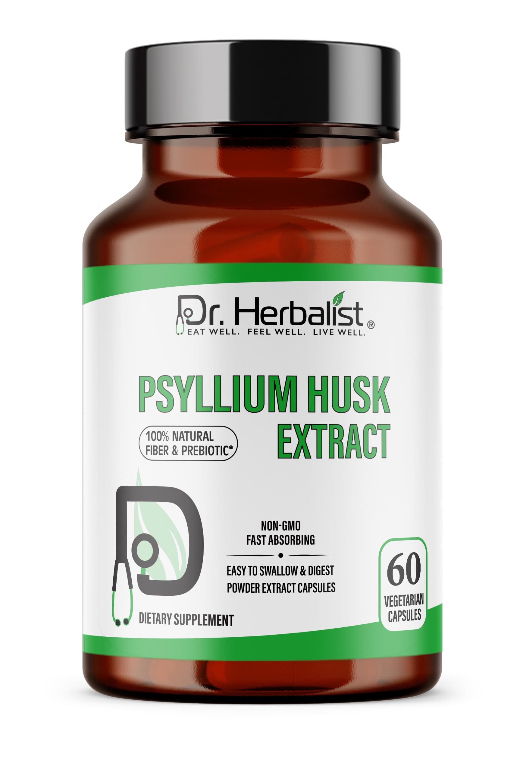 Amazon.com: Dr. HERBALIST Psyllium Husk Capsules | 500mg Fast Absorbing ...