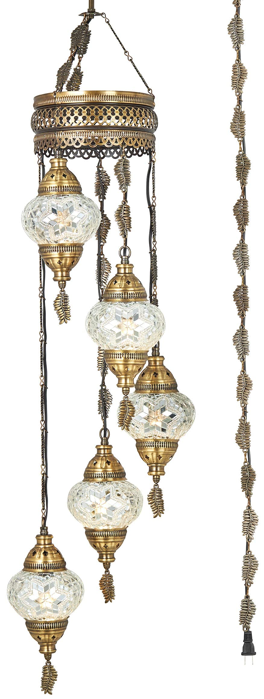 Turkish Lamps DEMMEX PLUGIN Turkish Moroccan Mosaic Chandelier Light ...
