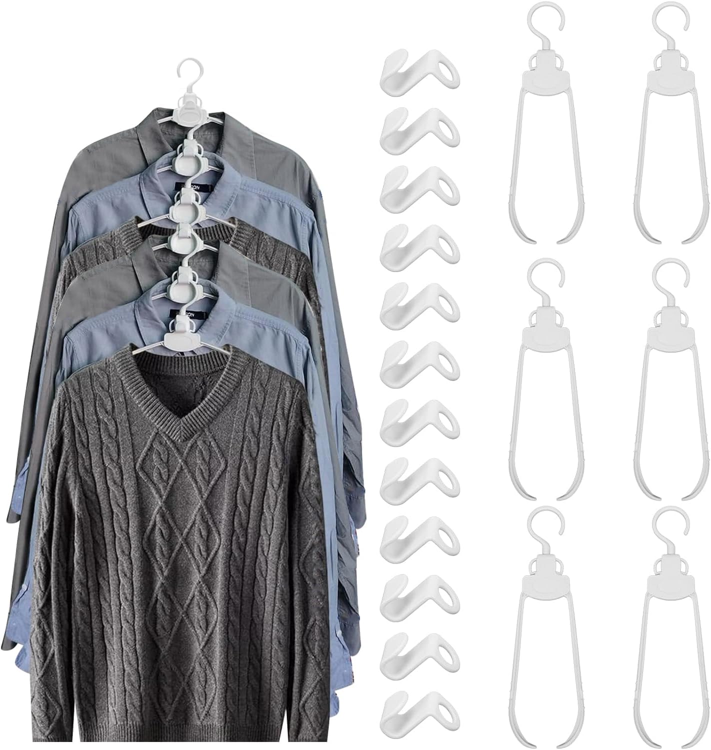 Amazon.com: 24 Pcs Hangers Travel Hangers Space Saving Clothes Hanger ...