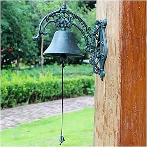 Amazon.com: SKIHOT Large & Loud Farmhouse Dinner Bell Outside Wall ...