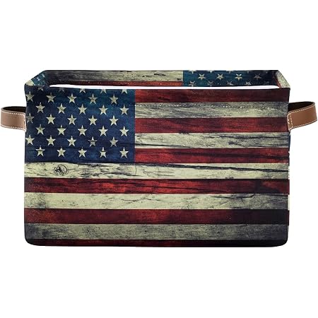 Amazon.com - Storage Basket American USA Flag, Large Foldable Organizer ...