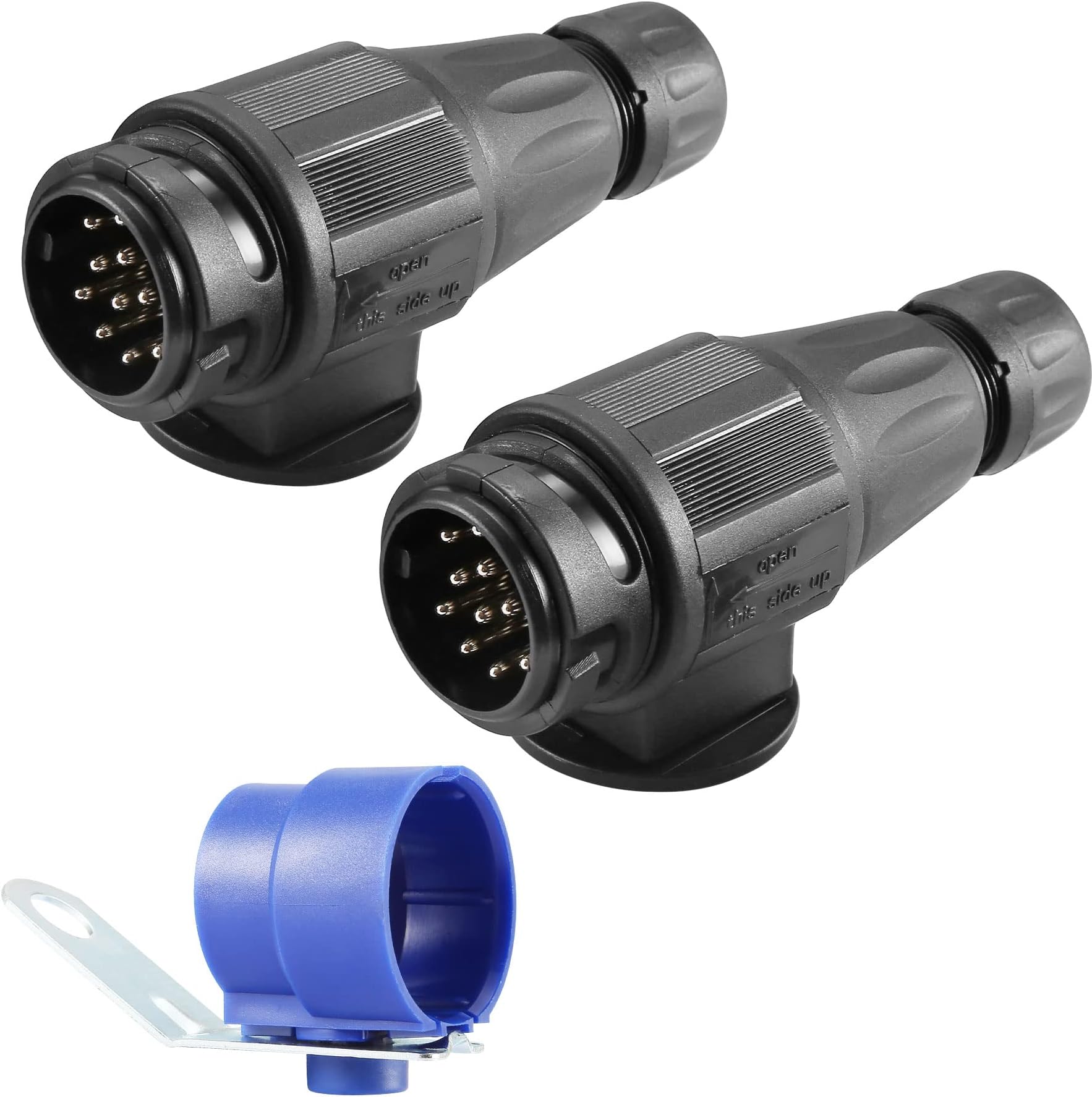 AGRISHOP 13 Pin Trailer Plug,2pcs 13 pin Male Trailer Plug,13pin ...