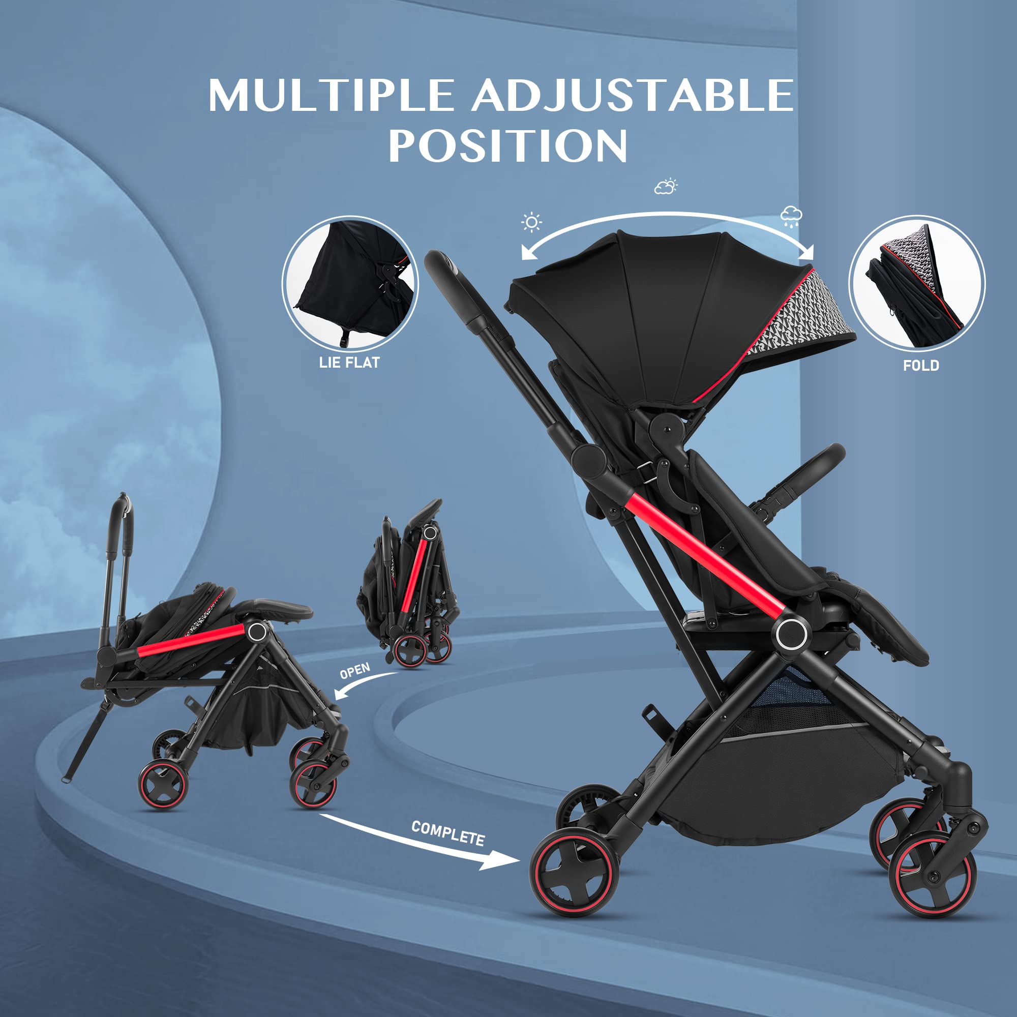 Snapklik.com : Royalbaby Lightweight Infant Stroller 360 Reversible ...