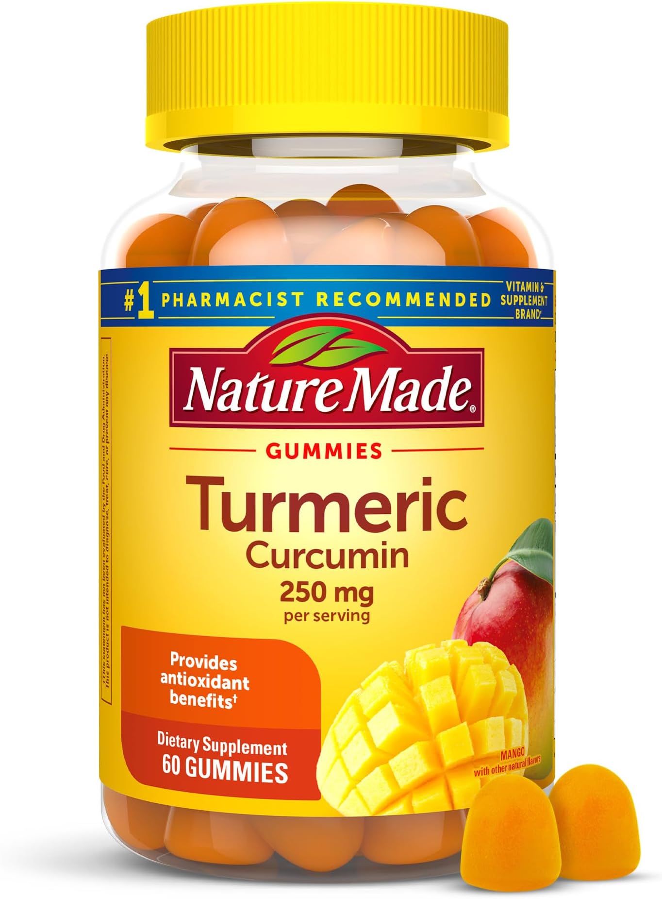 Amazon.com: Nature Made Turmeric Curcumin 250mg Per Serving, Dietary ...