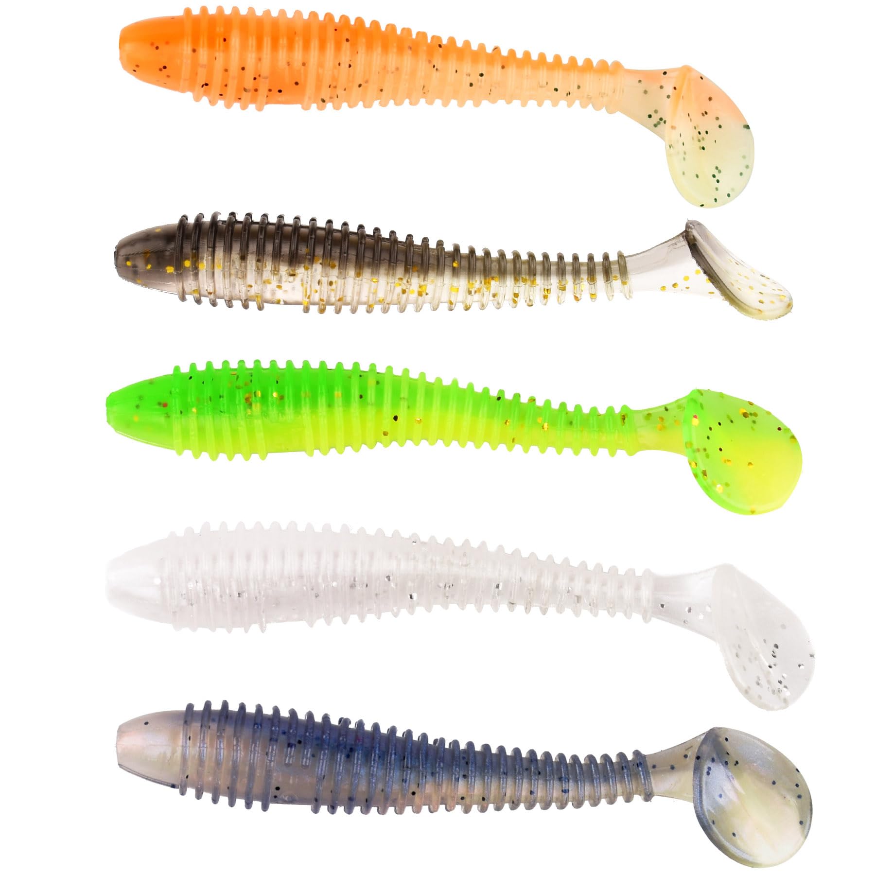 Amazon.com : Soft Fishing Lures, 100PCS/50PCS Soft Plastic Baits Kit ...