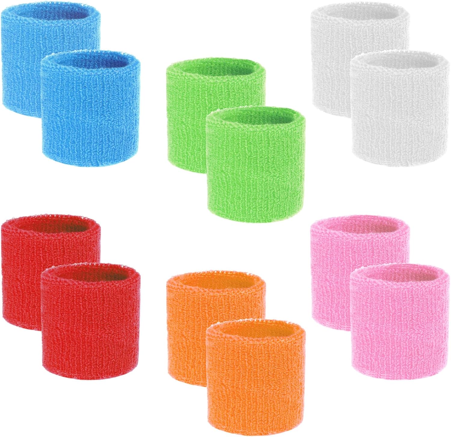12 PCS Neon Wristbands Tennis Wrist Colorful Sports Wristbands ...