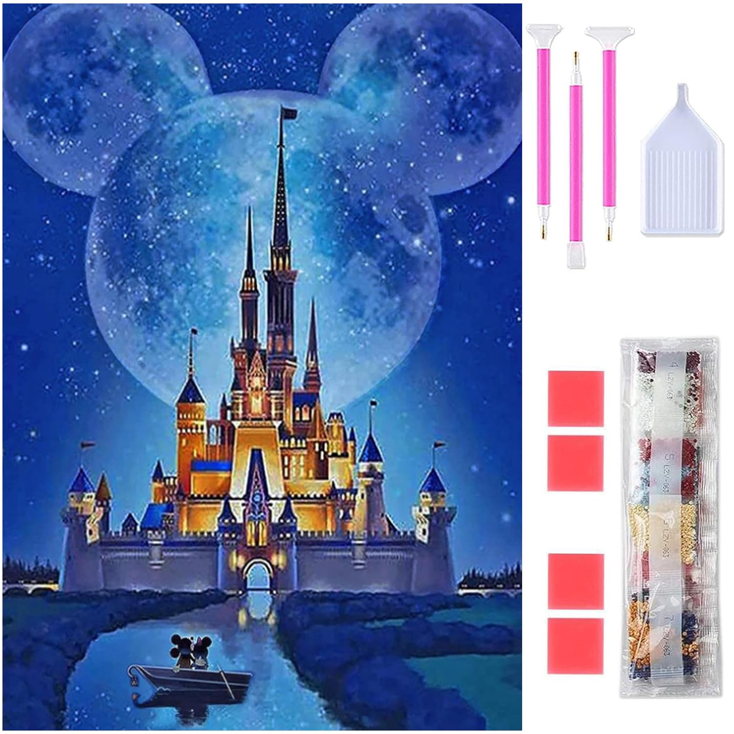 Amazon | ダイヤモンドアート Rinimie ダイヤモンドアート キット ディズニー城 ダイアモンドビーズ絵画キット 5Dモザイクアート DIY 手作り絵画手芸キット ダイヤモンド塗装 ...