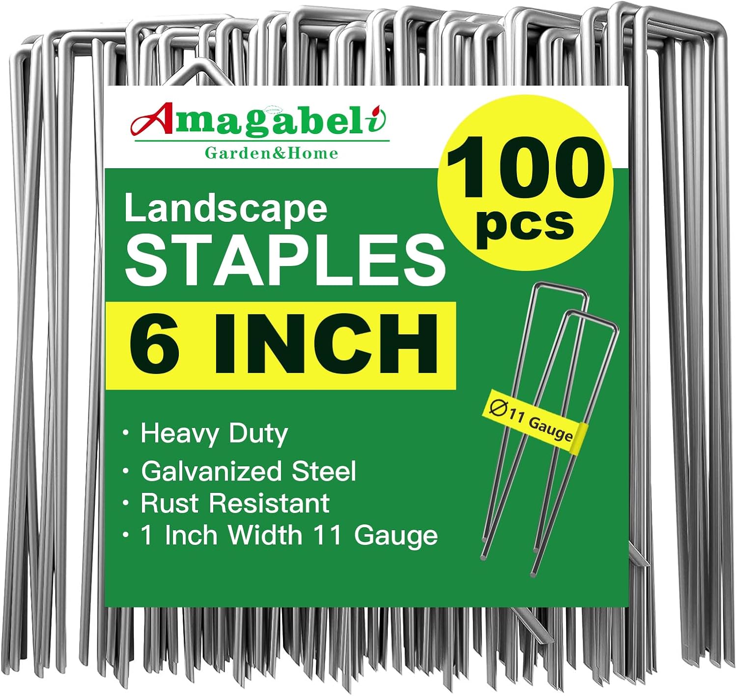 Amazon.com : AMAGABELI GARDEN & HOME 6 Inch Galvanized Landscape ...
