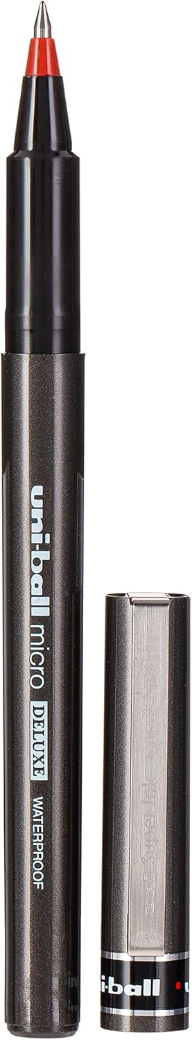 Amazon.com: uni-ball UB155 Micro Deluxe Rollerball Pen Ultra Fine 0.5mm ...