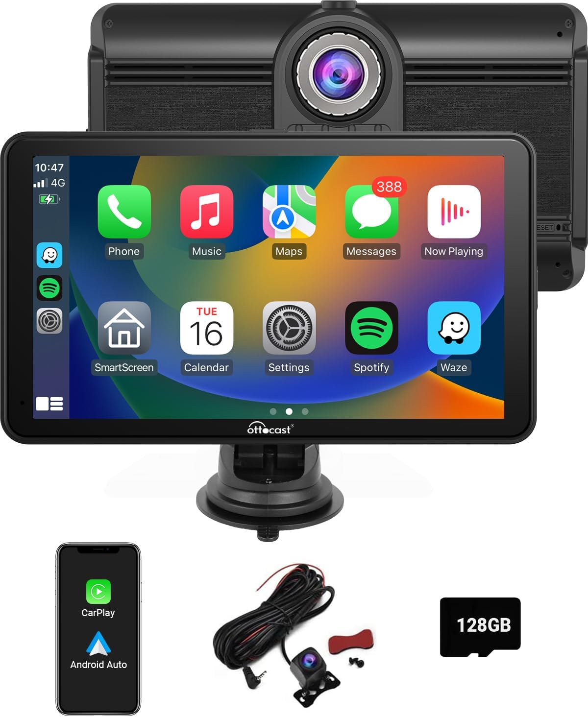 Amazon.com: Portable Car Stereo, OTTOCAST Wireless Apple CarPlay and ...