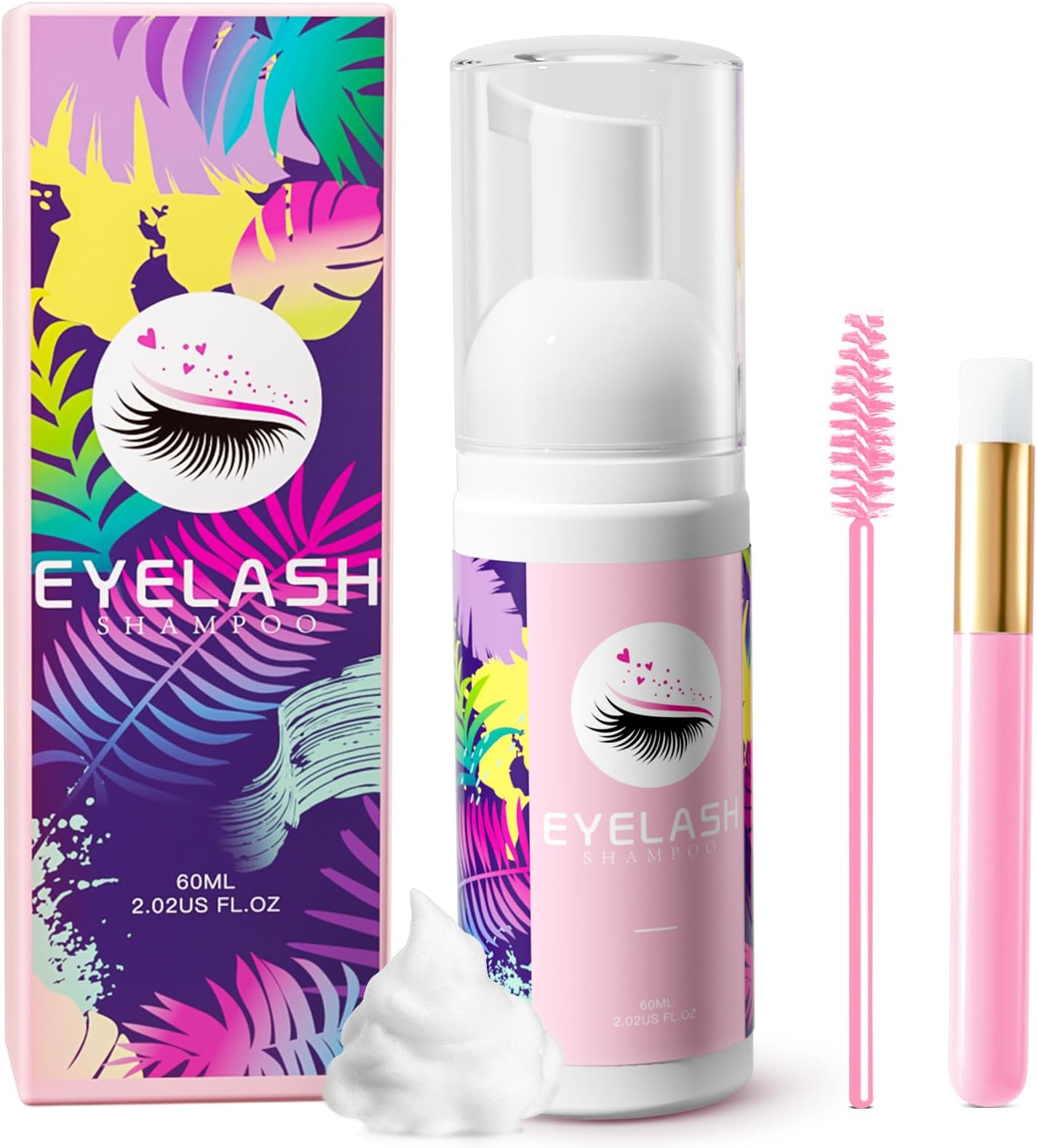 Amazon.com: Large 120ml Lash Shampoo for Eyelash Extensions - Eyesy ...