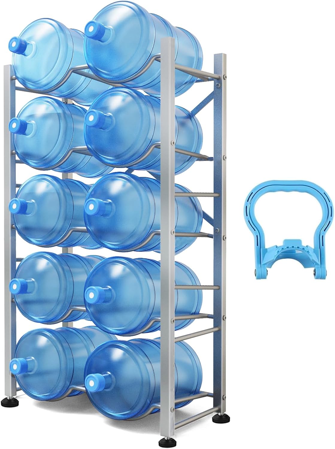 Amazon.com: 5 Gallon Water Jug Holder, 5-Tier Heavy Duty Water Bottle ...