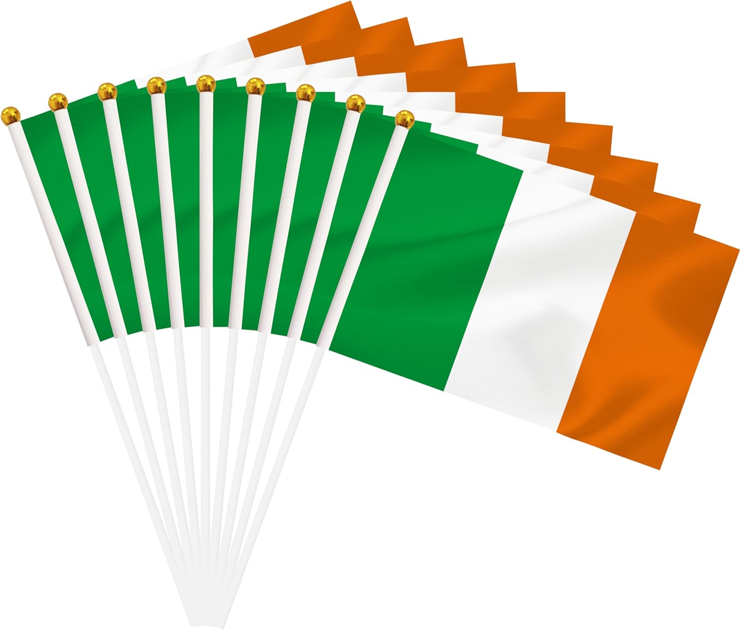 Amazon.com : 50 Pack Ireland Hand Held Mini Stick Flags, Irish Small ...