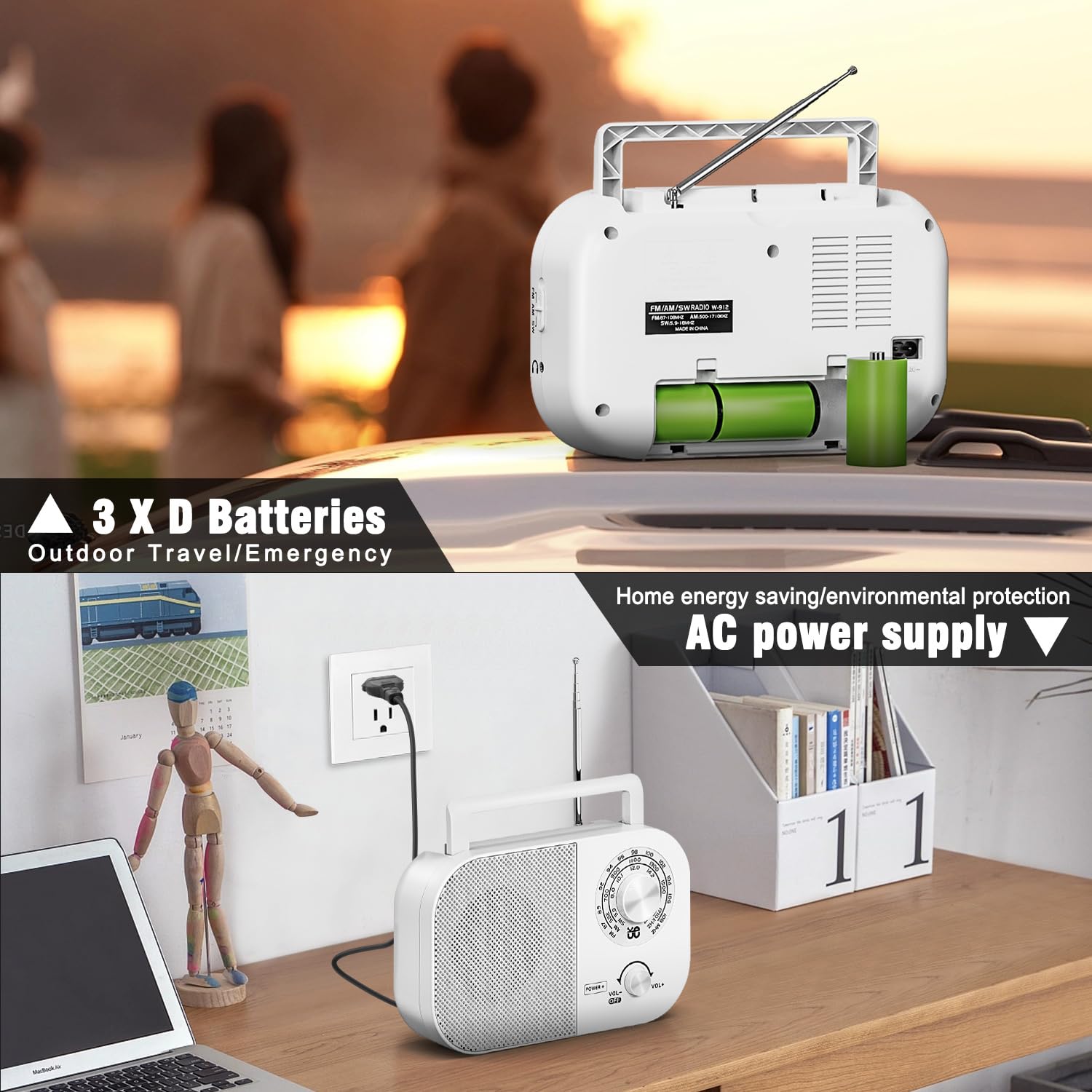 Compact MP3 Player Radio YF39 Portable FM/AM Radio With Bluetooth ...