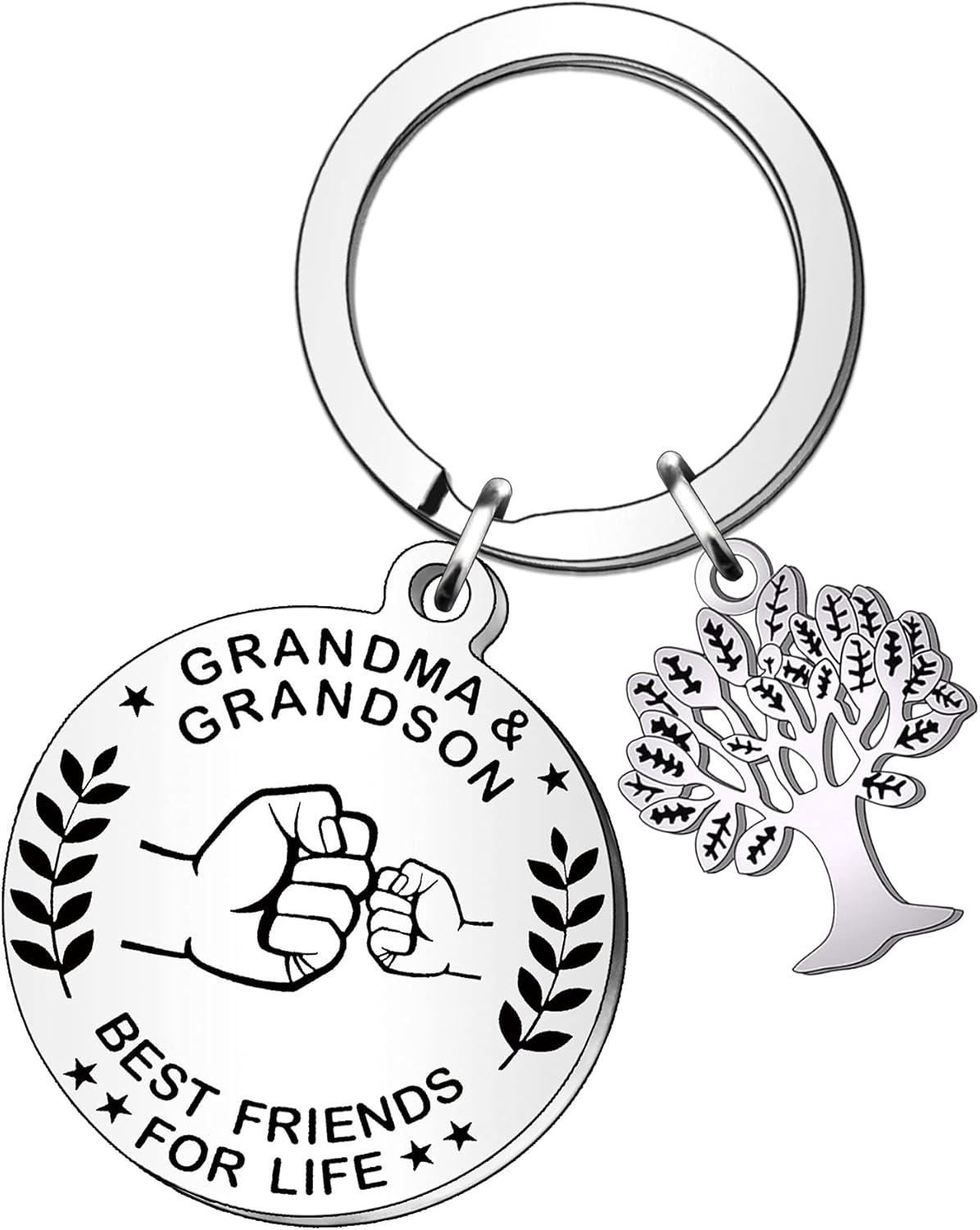 HULALA Grandma And Grandson Best Friends For Life Family Tree Keyring ...