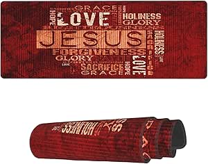 Amazon.com: AoHanan Large Mouse Pad Jesus Religious Extended Gaming ...